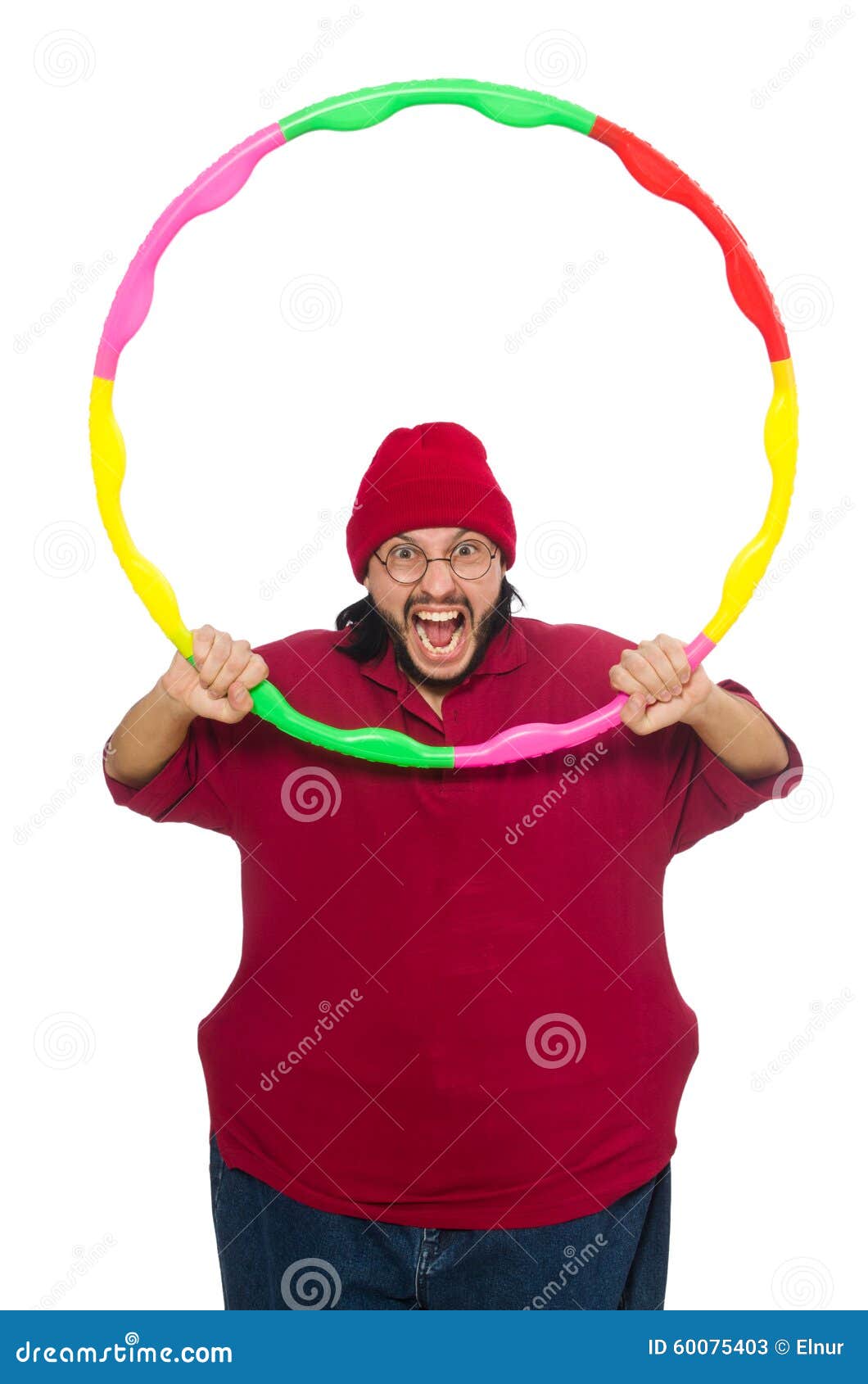 Overweight Man Isolated on the White Stock Image - Image of diet, male ...