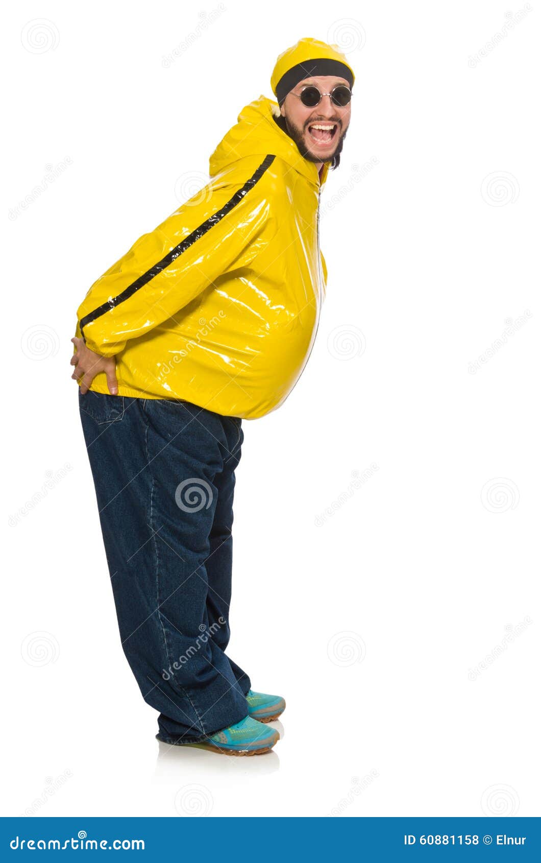 The Overweight Man Isolated on the White Stock Photo - Image of healthy ...