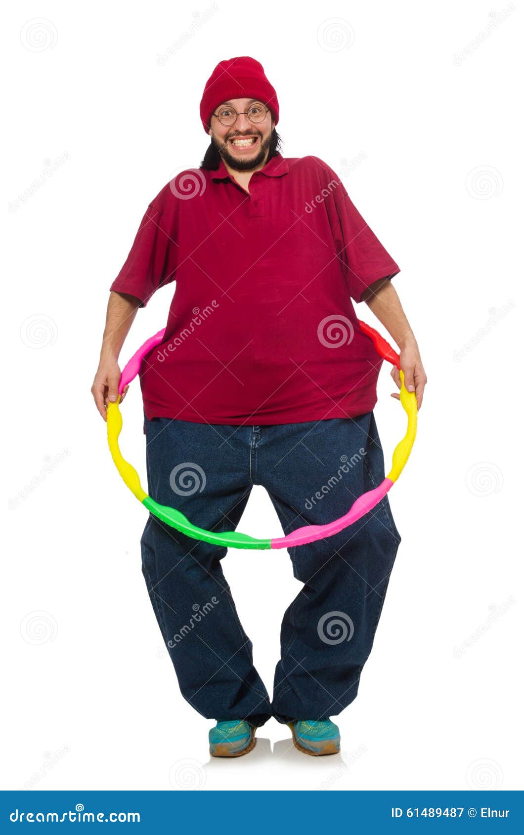 The Overweight Man Isolated on the White Stock Image - Image of large ...