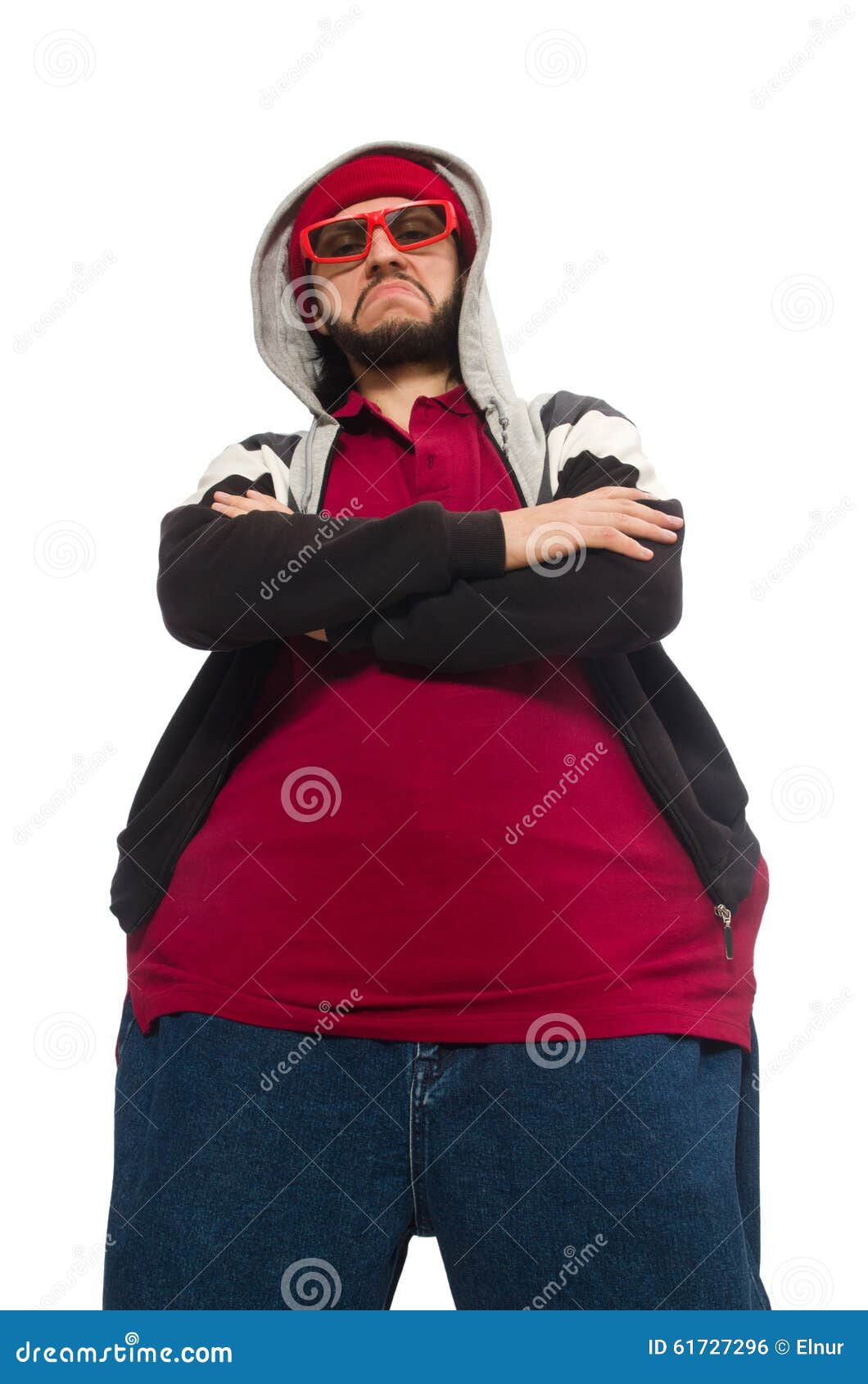 The Overweight Man Isolated on the White Stock Photo - Image of large ...