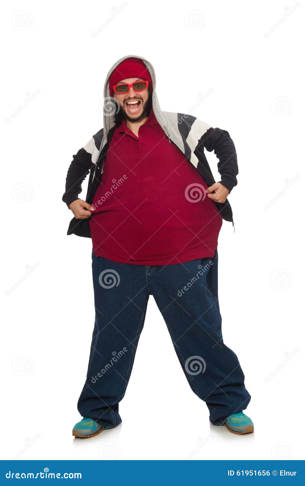 The Overweight Man Isolated on the White Stock Photo - Image of body ...