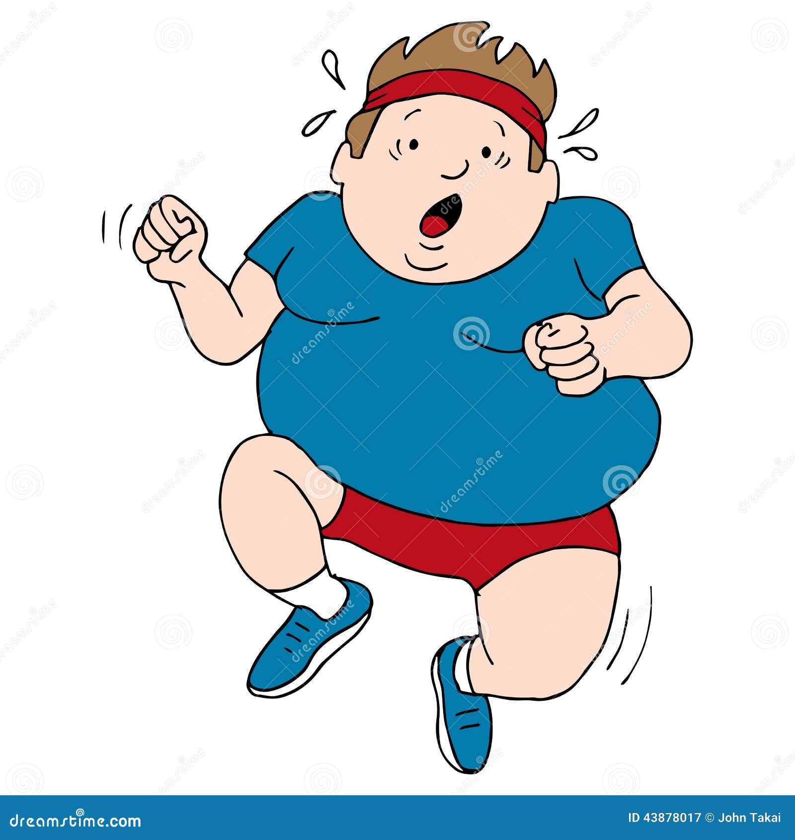 Overweight Runner stock vector. Illustration of race - 43878017