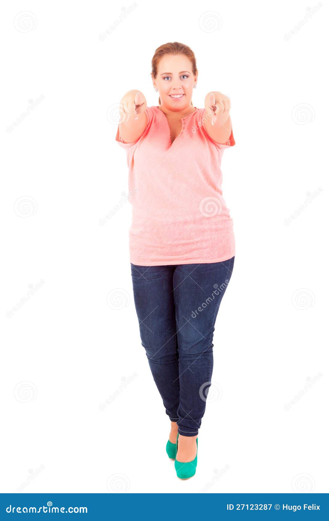 Overweighted vrouw stock afbeelding. Image of geluk, dame - 27123287