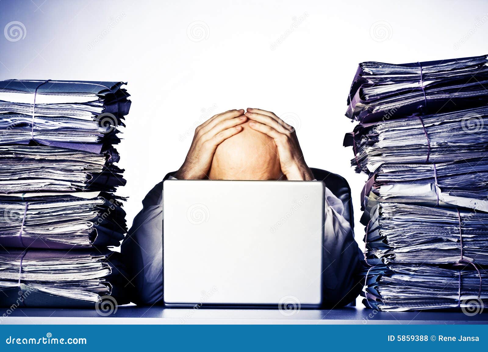Overwhelmed stock photo. Image of concerned, employment - 5859388