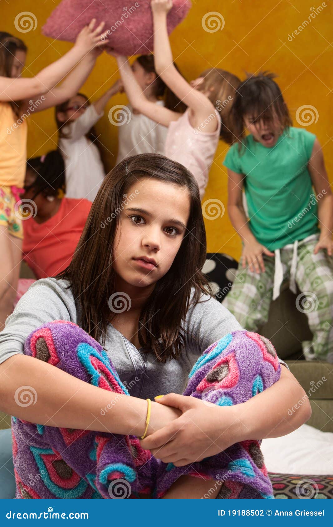 Overwhelmed Babysitter stock photo. Image of female, misbehave - 19188502