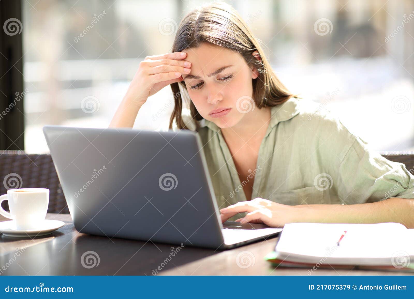 Overwhelmed Student Complaining in a Coffee Shop Stock Image - Image of ...