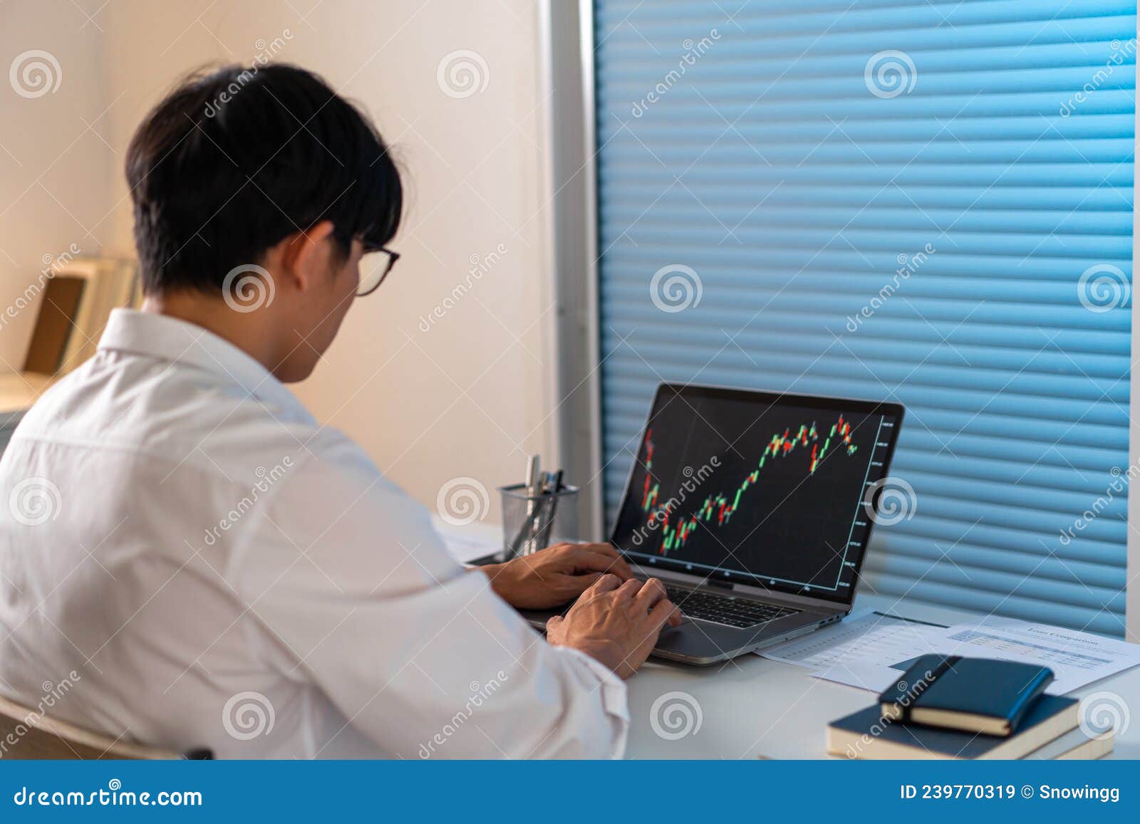 Overwork Concept the Office Employee Working at the Office by Analyzing ...