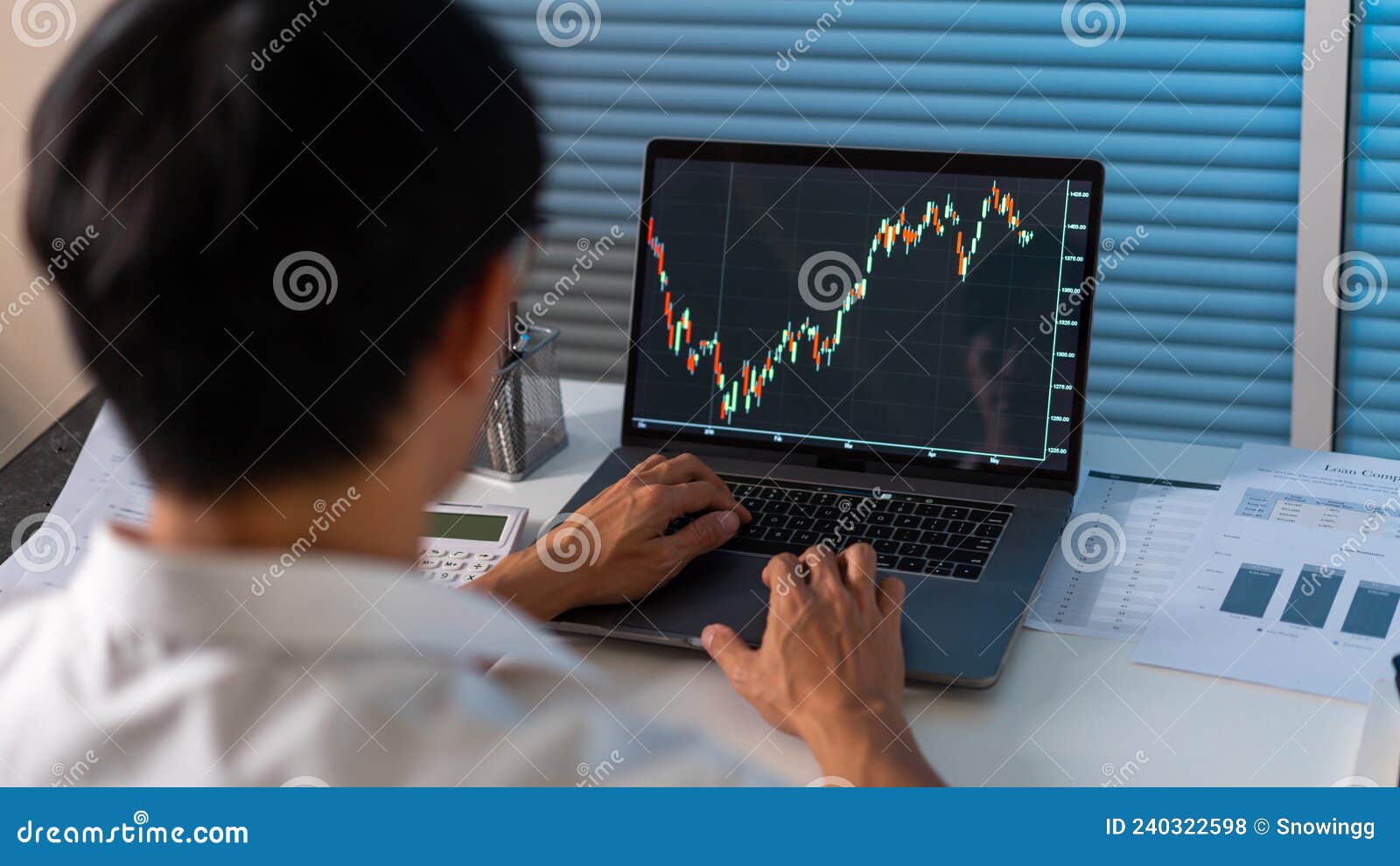 Overwork Concept the Office Employee Working at the Office by Analyzing ...