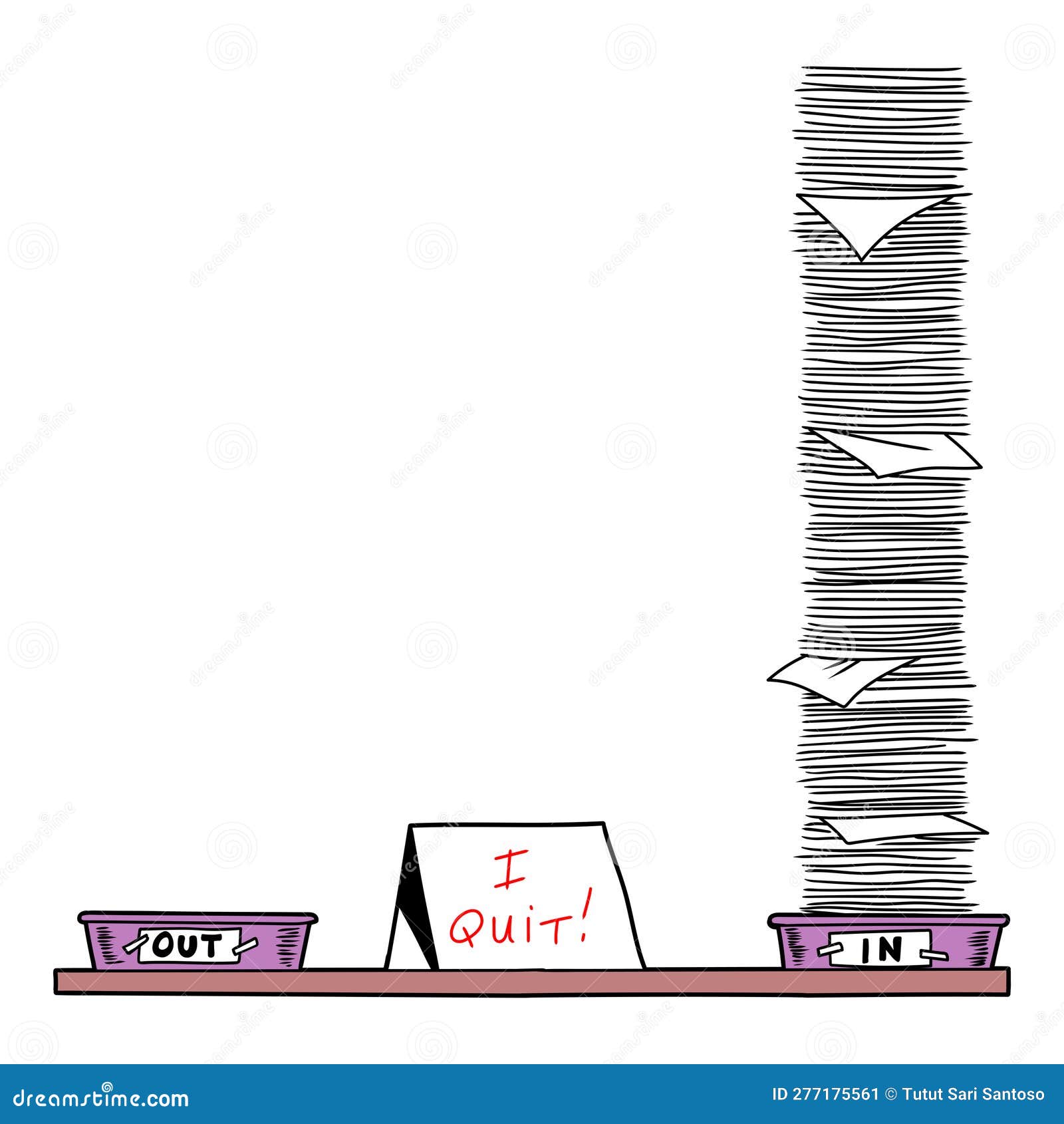 Overwork i quit note stock vector. Illustration of design - 277175561