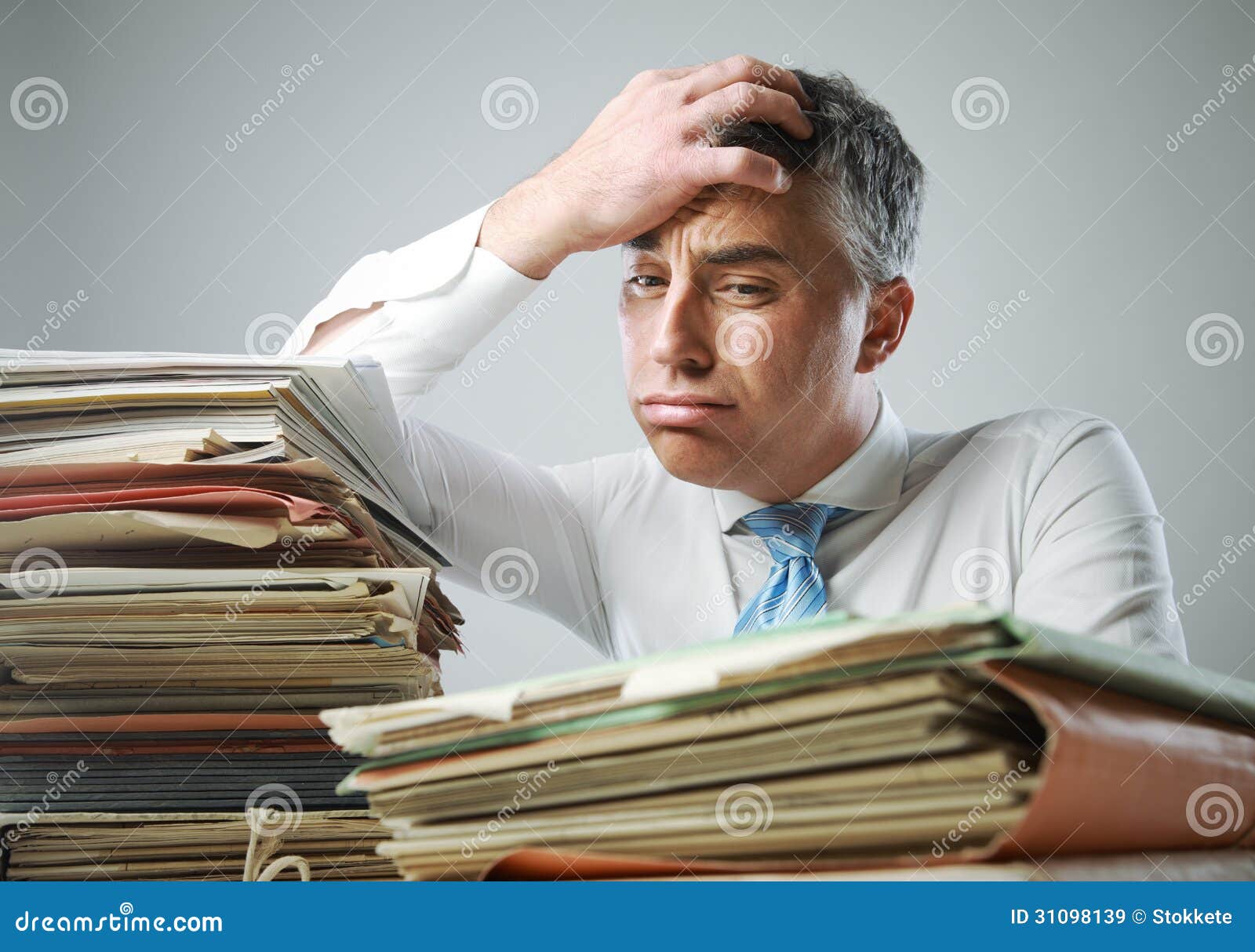 Overwork stock image. Image of paperwork, depression - 31098139