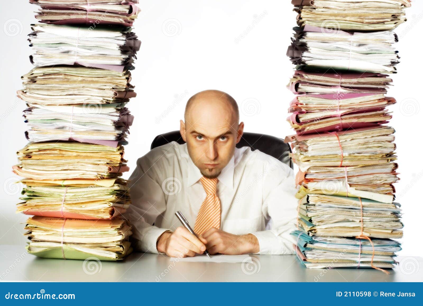 Overworked administrator stock photo. Image of overwhelming - 2110598