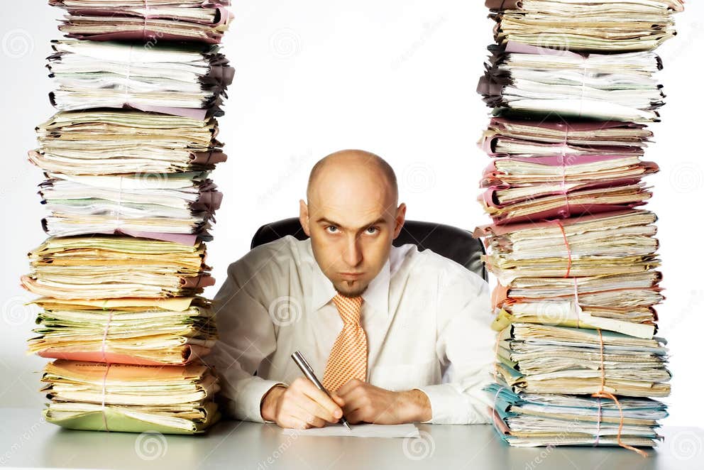 Overworked administrator stock photo. Image of overwhelming - 2110598