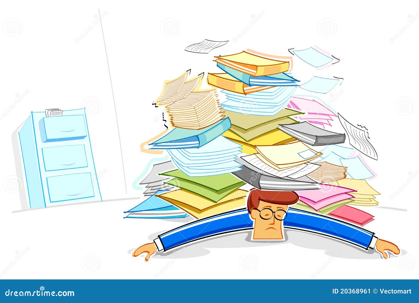 Overworked Business Man stock vector. Illustration of person - 20368961