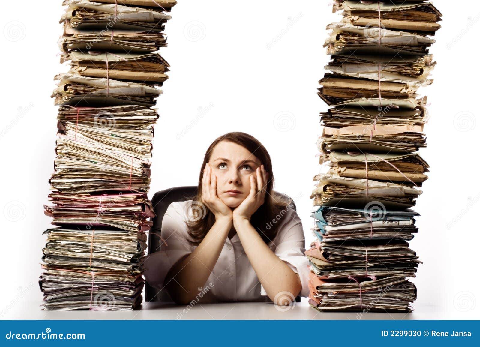 Overworked Business Woman stock photo. Image of high, clerk - 2299030