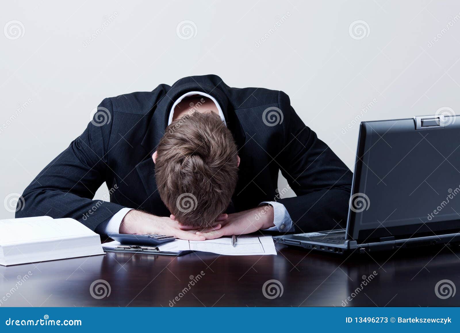 Overworked businessman stock image. Image of adult, calculator - 13496273