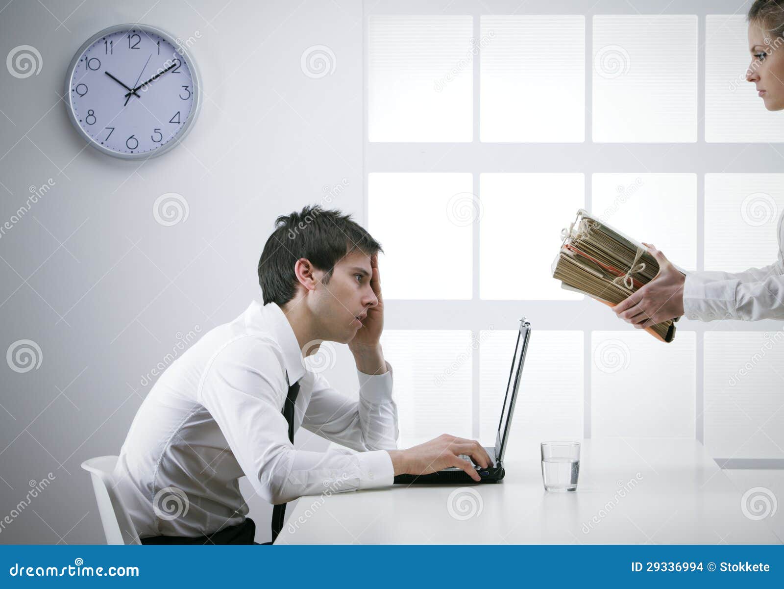 Overworked businessman stock photo. Image of sitting - 29336994