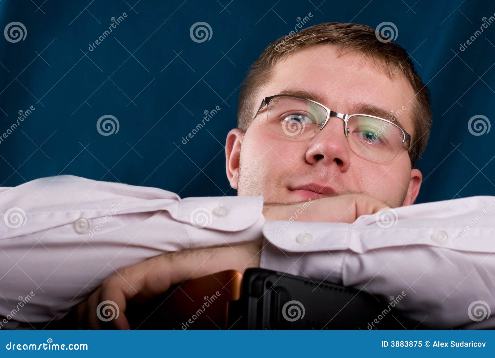 Overworked businessman stock image. Image of male, thinking - 3883875