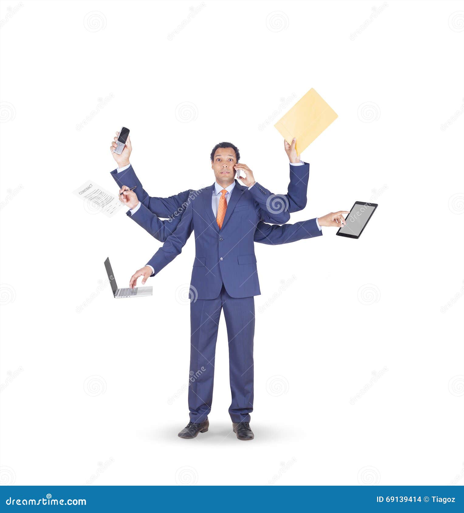 Overworked Businessman Sleeping On Bed In Suit, Tiring Busy Work ...