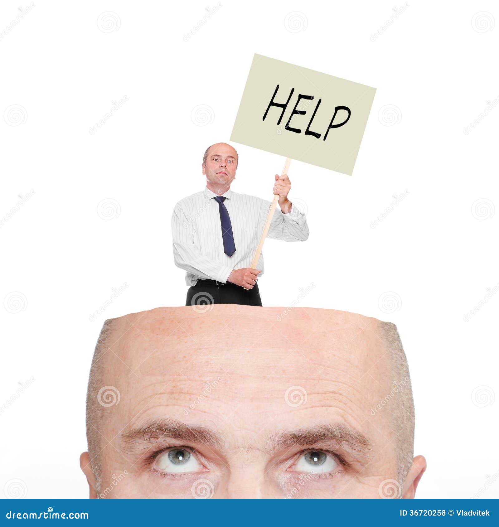 Overworked businessman. stock photo. Image of idea, manpower - 36720258