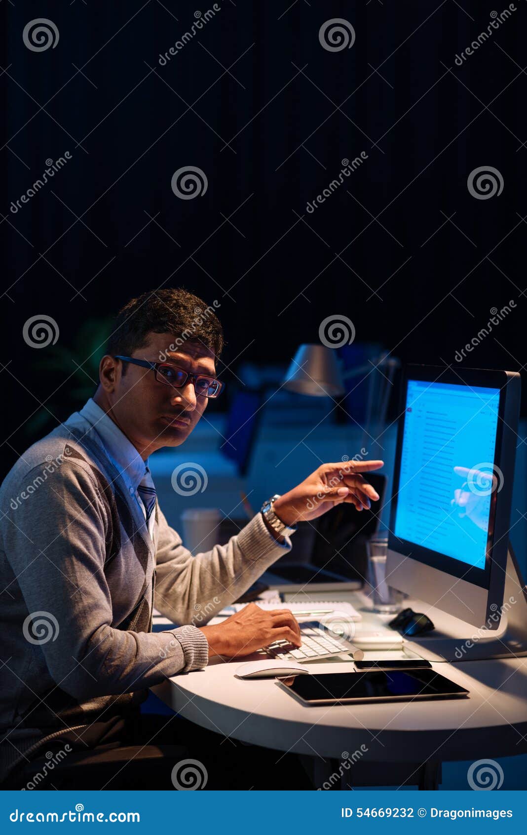 Overworked businessman stock photo. Image of pointing - 54669232