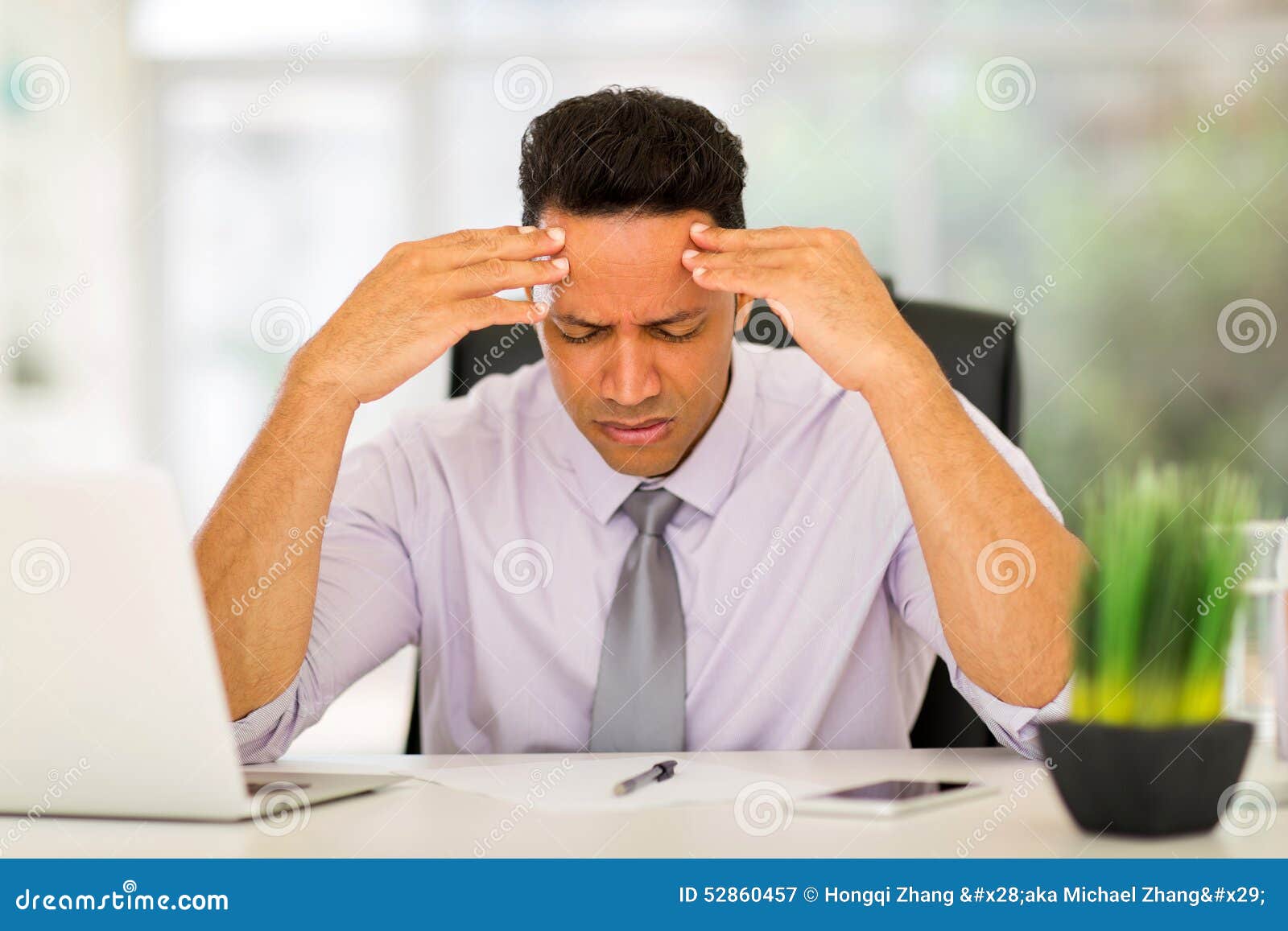 Overworked businessman stock image. Image of looking - 52860457