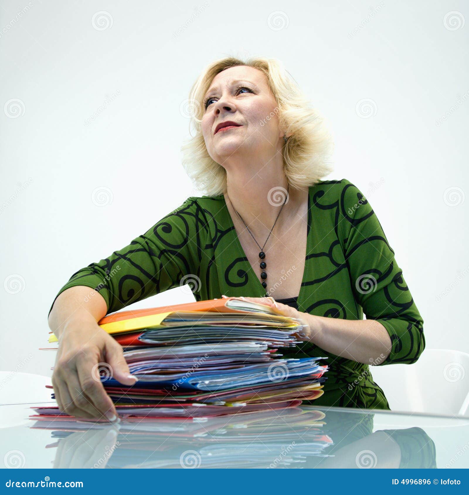 Overworked businesswoman stock photo. Image of occupation - 4996896