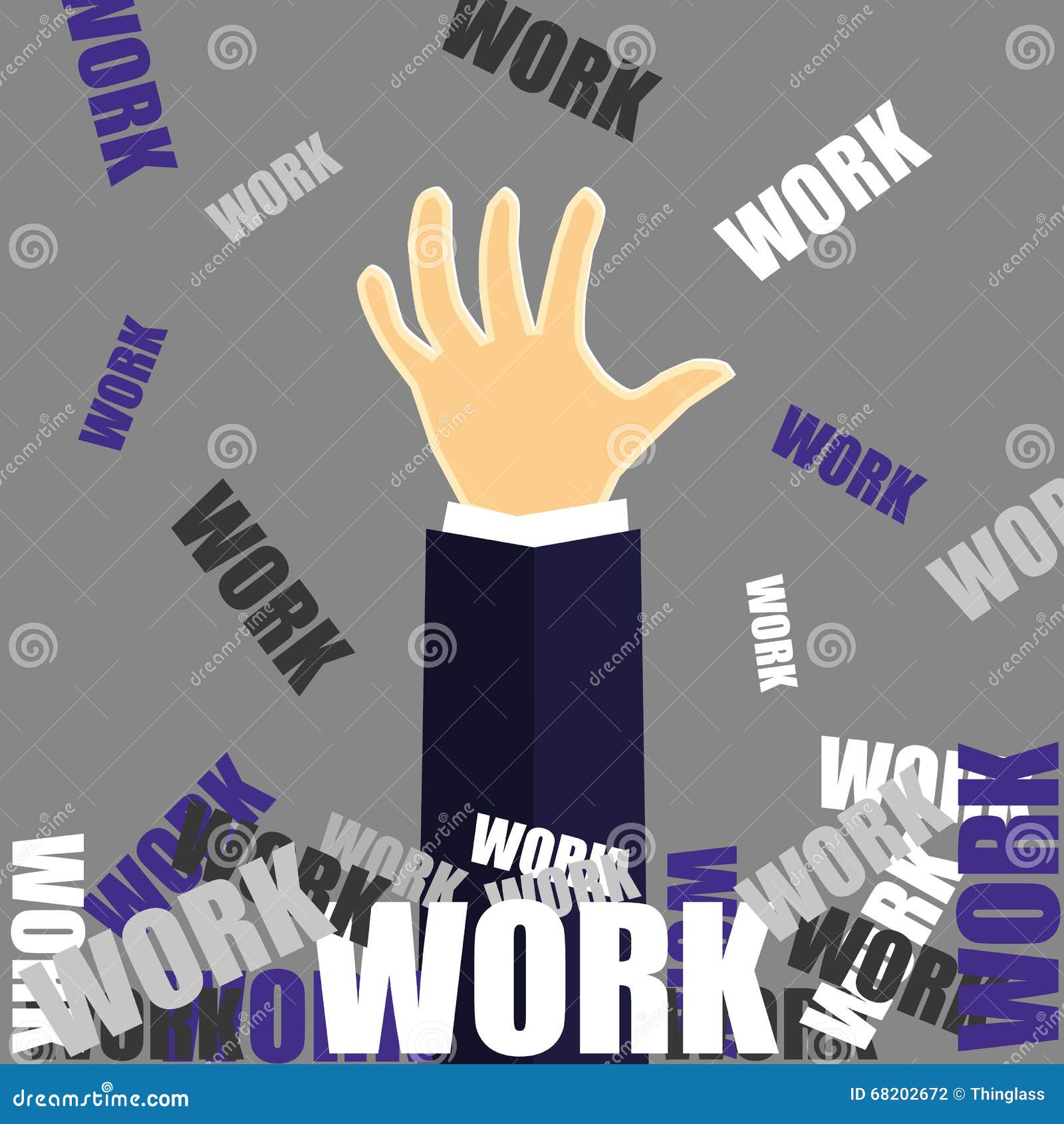 Overworked Concept stock vector. Illustration of workplace - 68202672