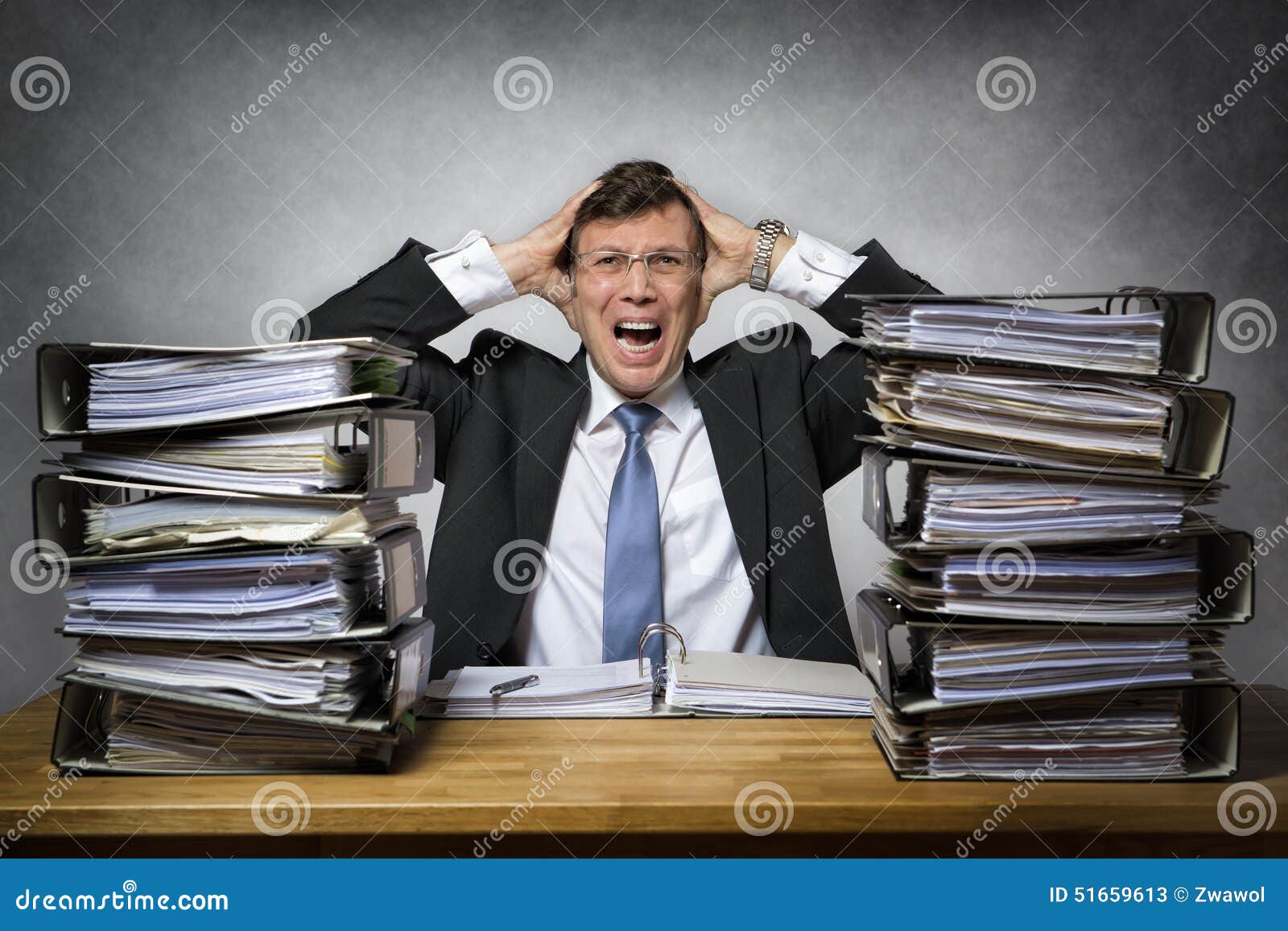 Overworked Crying Businessman Stock Image - Image of businessman, busy ...
