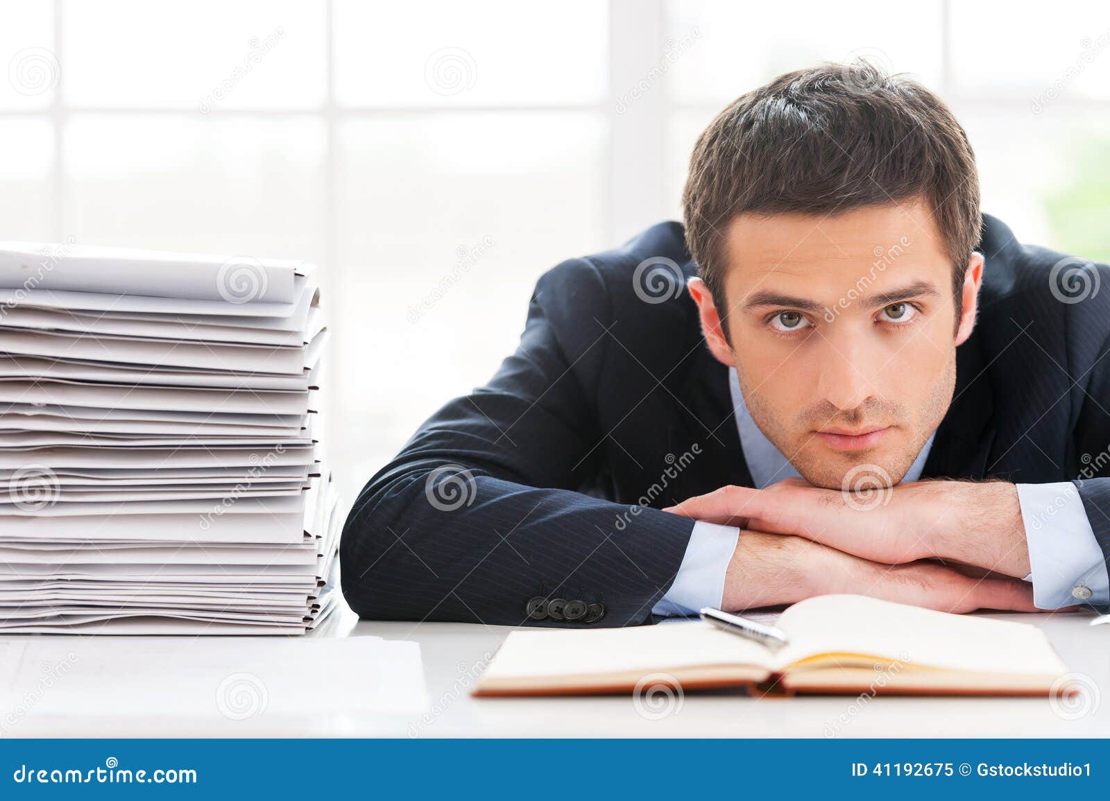 Overworked executive. stock image. Image of camera, business - 41192675