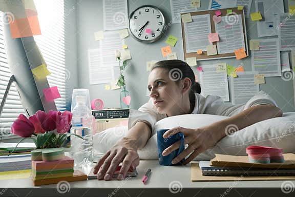 Overworked office worker stock image. Image of room, full - 46531317