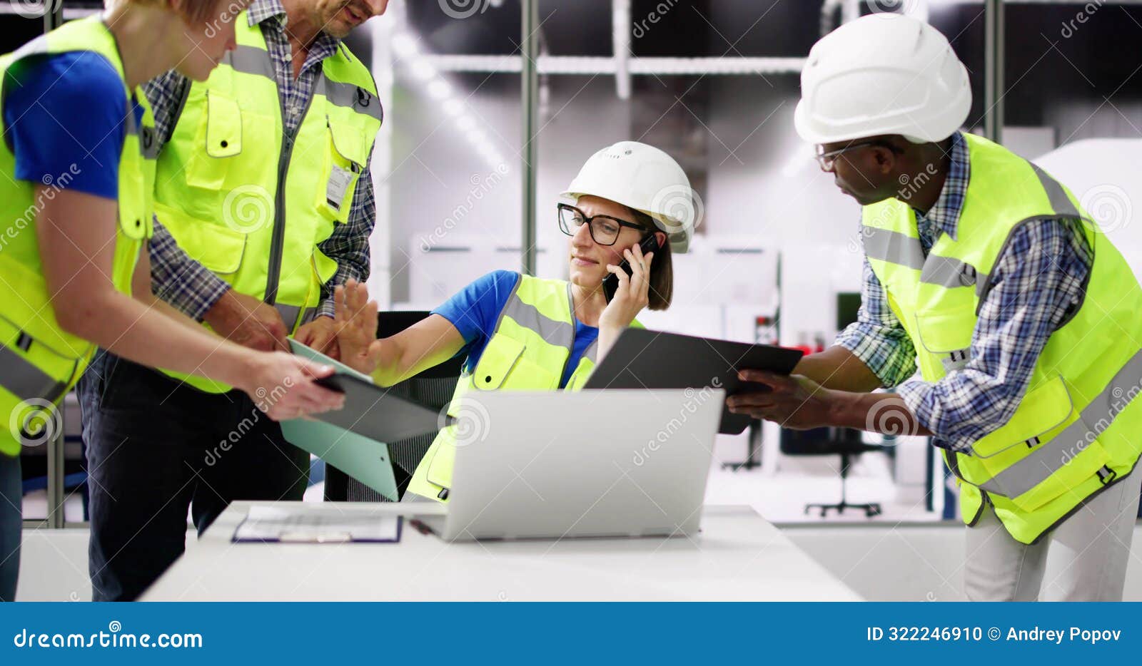 Overworked People at Automated Machine Line Stock Photo - Image of ...