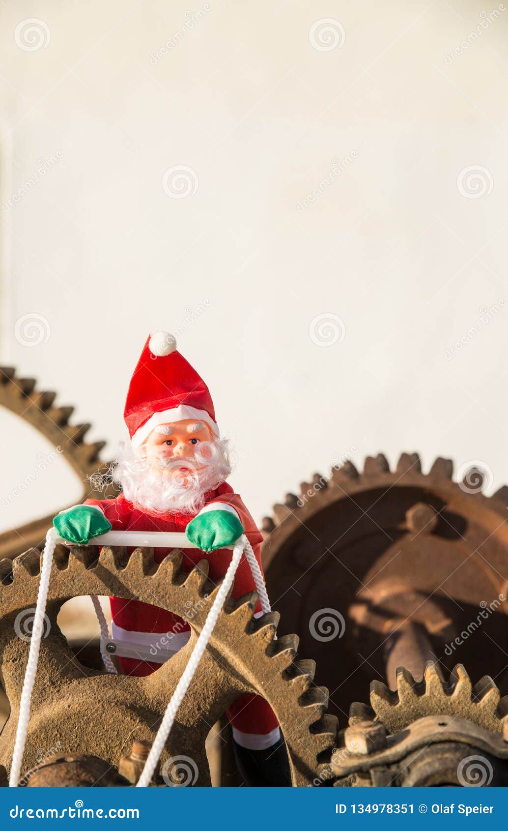 Overworked Santa on duty stock image. Image of capitalism - 134978351