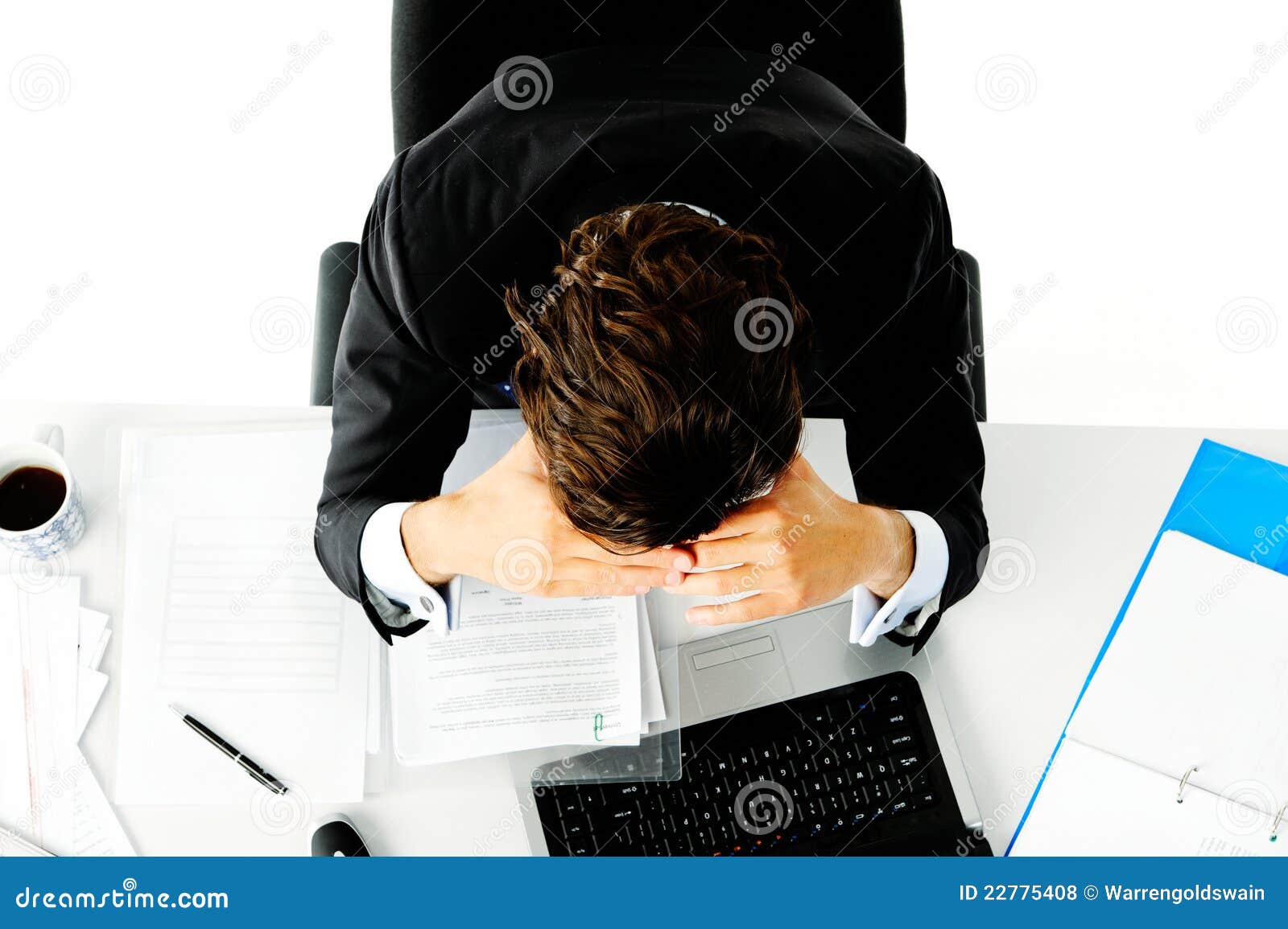Overworked Worker is Stressed Stock Photo - Image of adult, negative ...