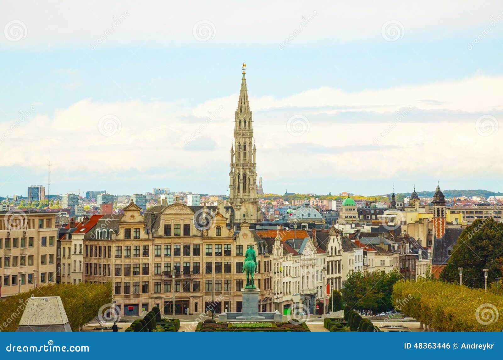 Overzicht Van Brussel, België Stock Foto - Image of benelux, belgië ...