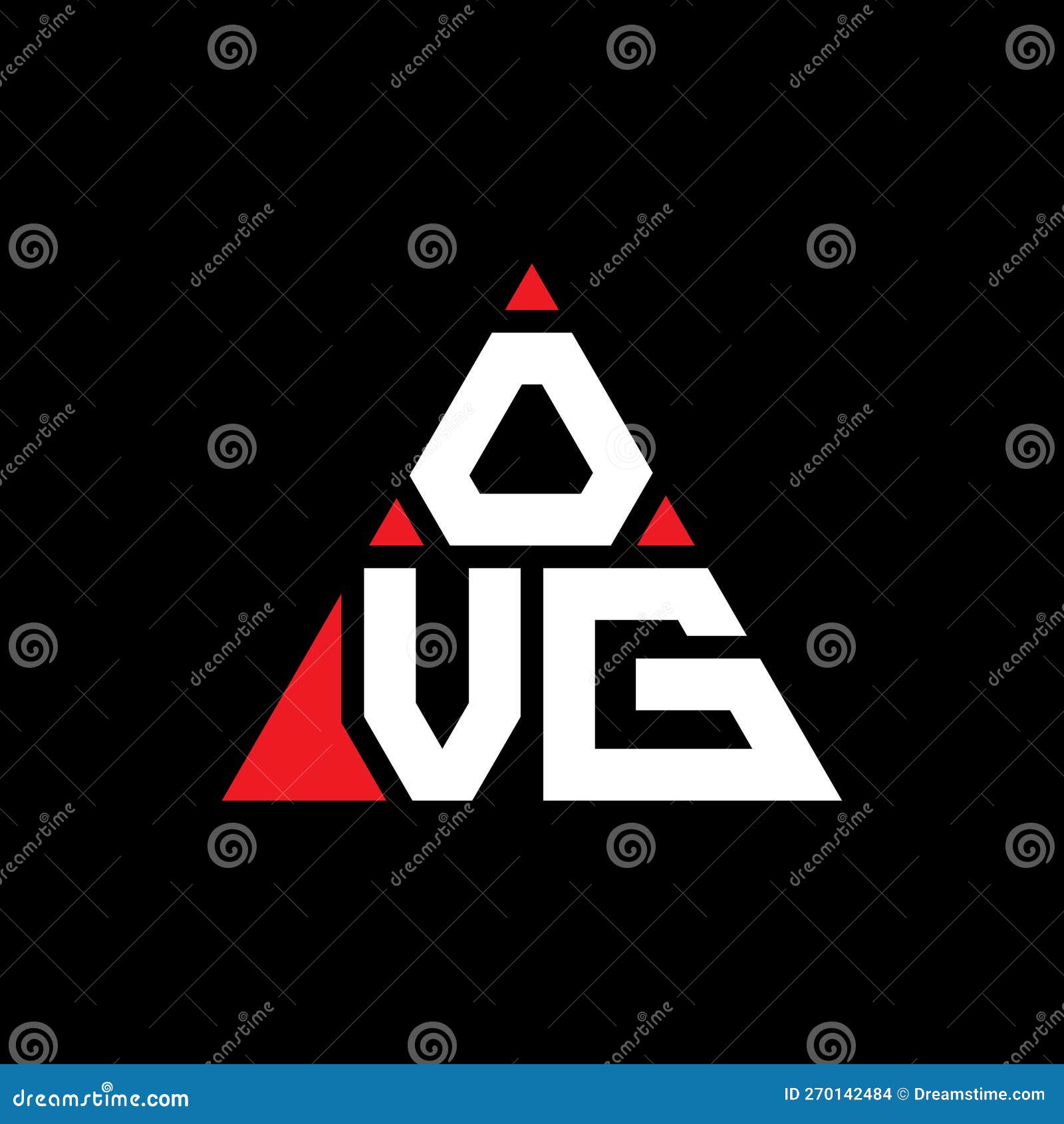 OVG Triangle Letter Logo Design with Triangle Shape. OVG Triangle Logo ...