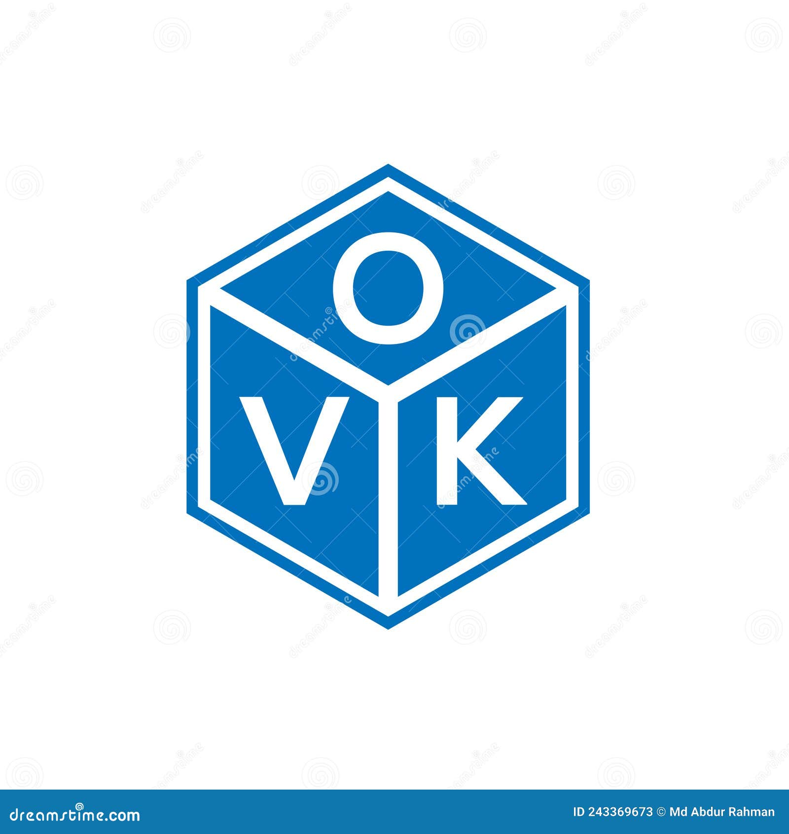 OVK Letter Logo Design on Black Background. OVK Creative Initials ...
