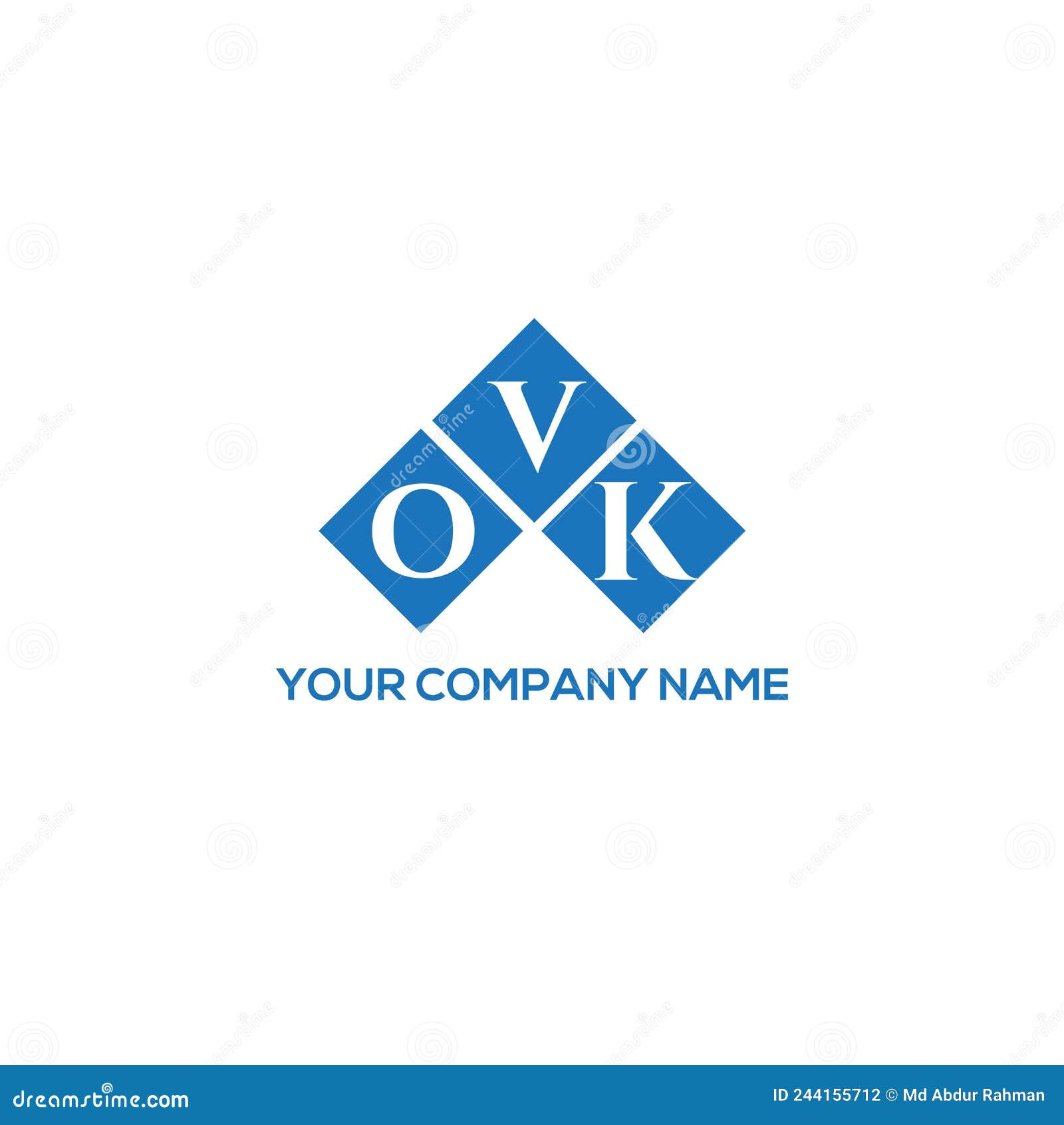 OVK Letter Logo Design on White Background. OVK Creative Initials ...