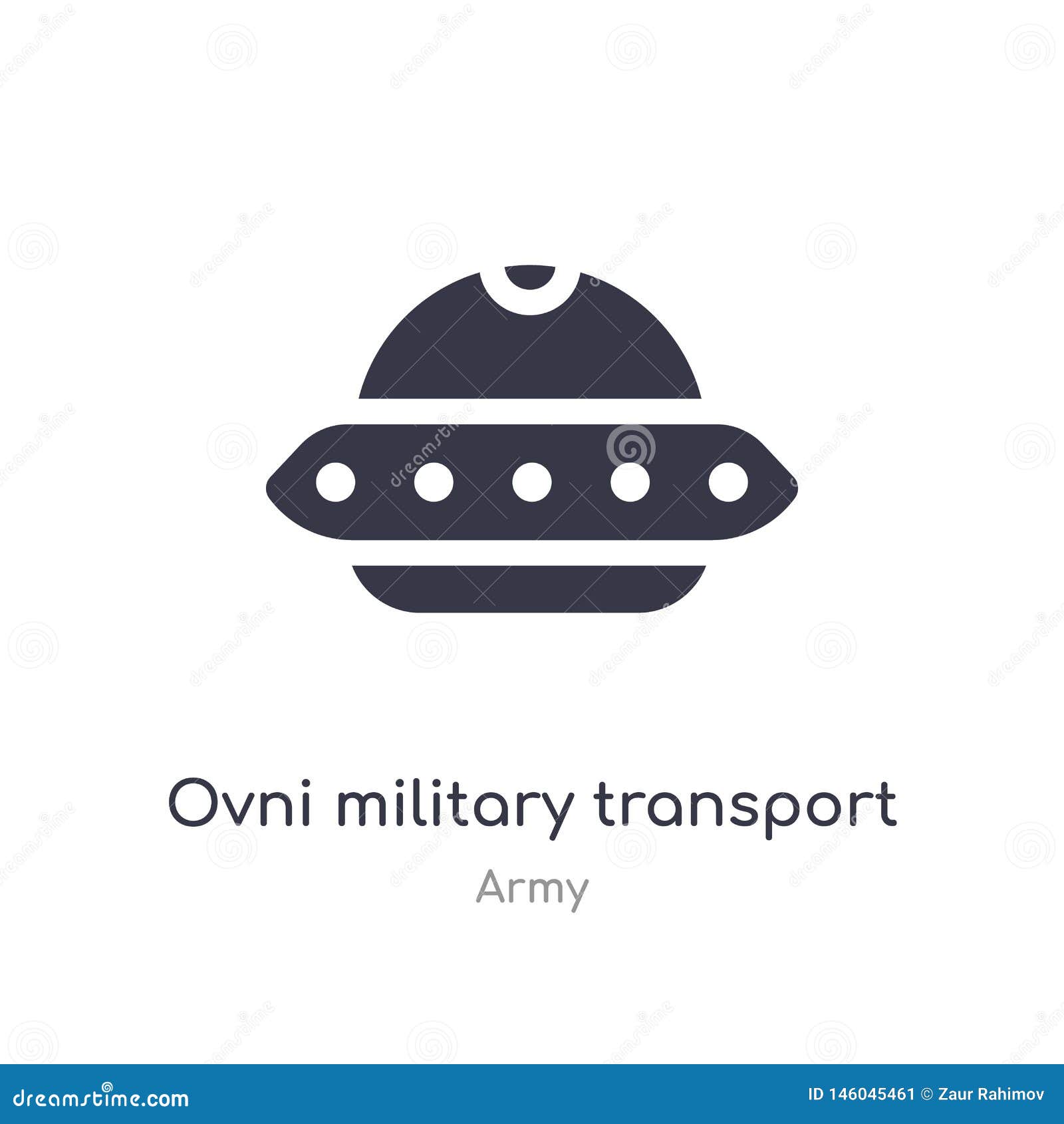 Ovni Military Transport Vector Icon On White Background. Flat Vector ... Ovni Military Transport Vector Icon On White Background. Flat Vector ...