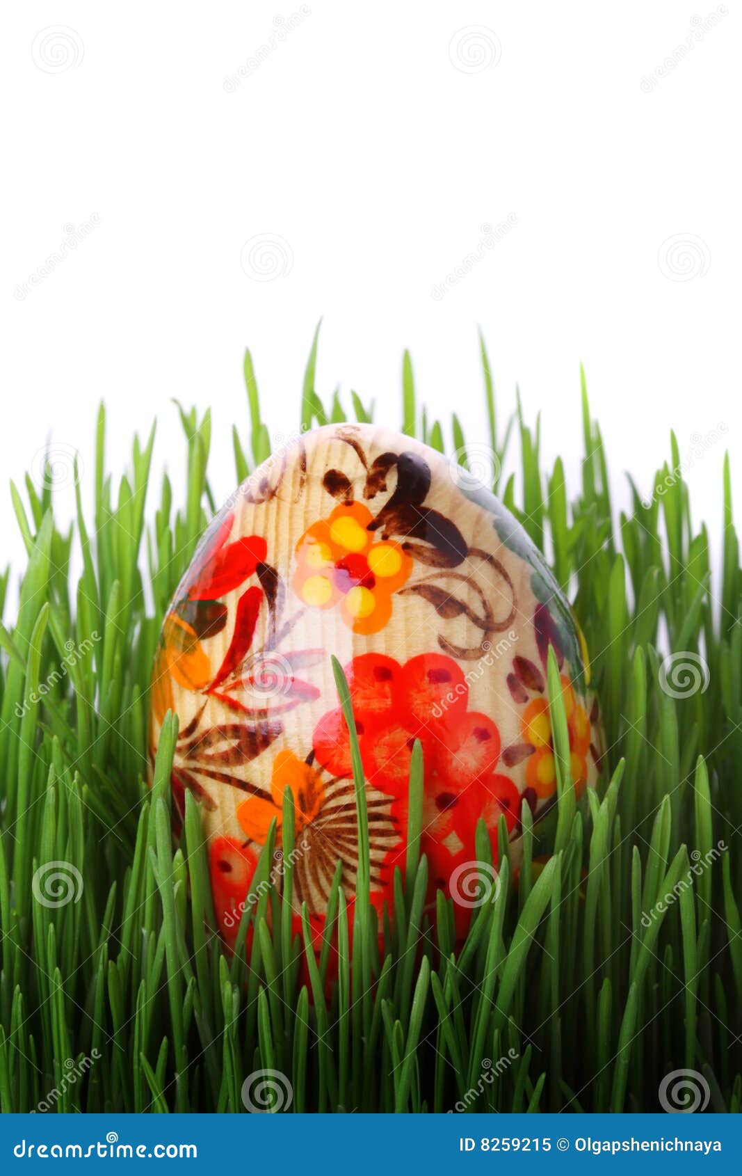 Ovo De Easter Na Grama Isolada No Branco Imagem de Stock - Imagem de ...