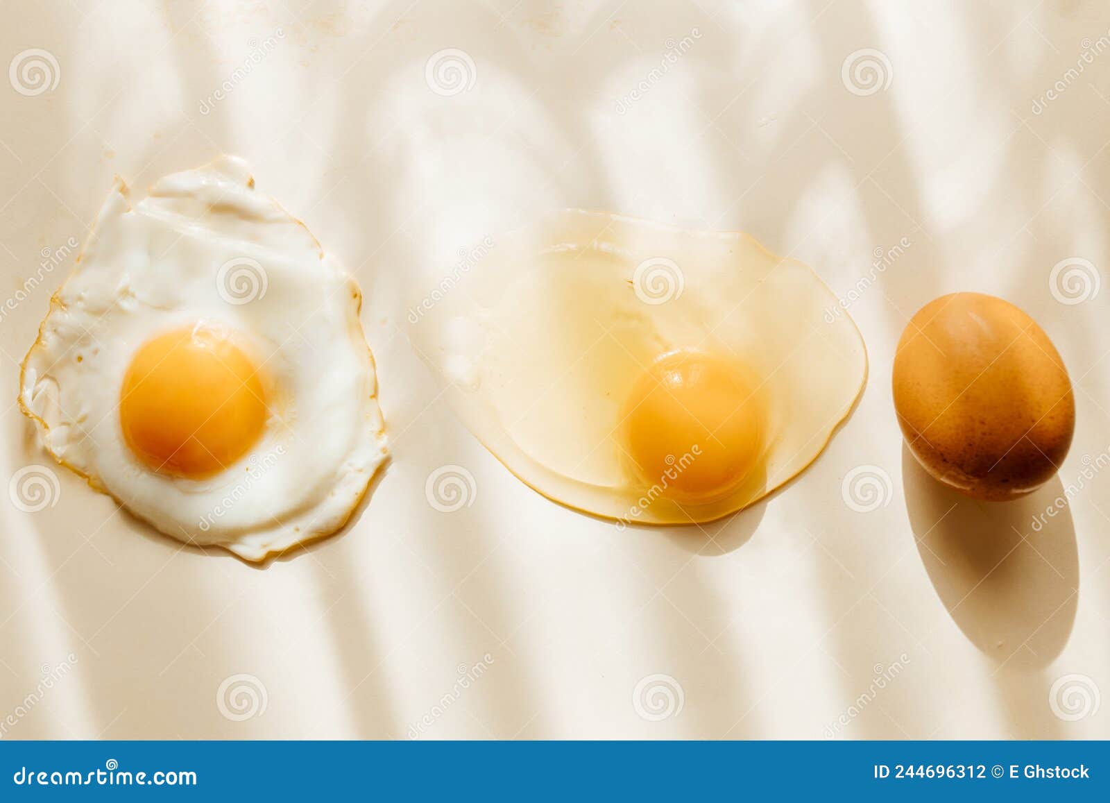 Ovo Frito Cru E Casca De Ovo Rachada Foto de Stock - Imagem de oval ...