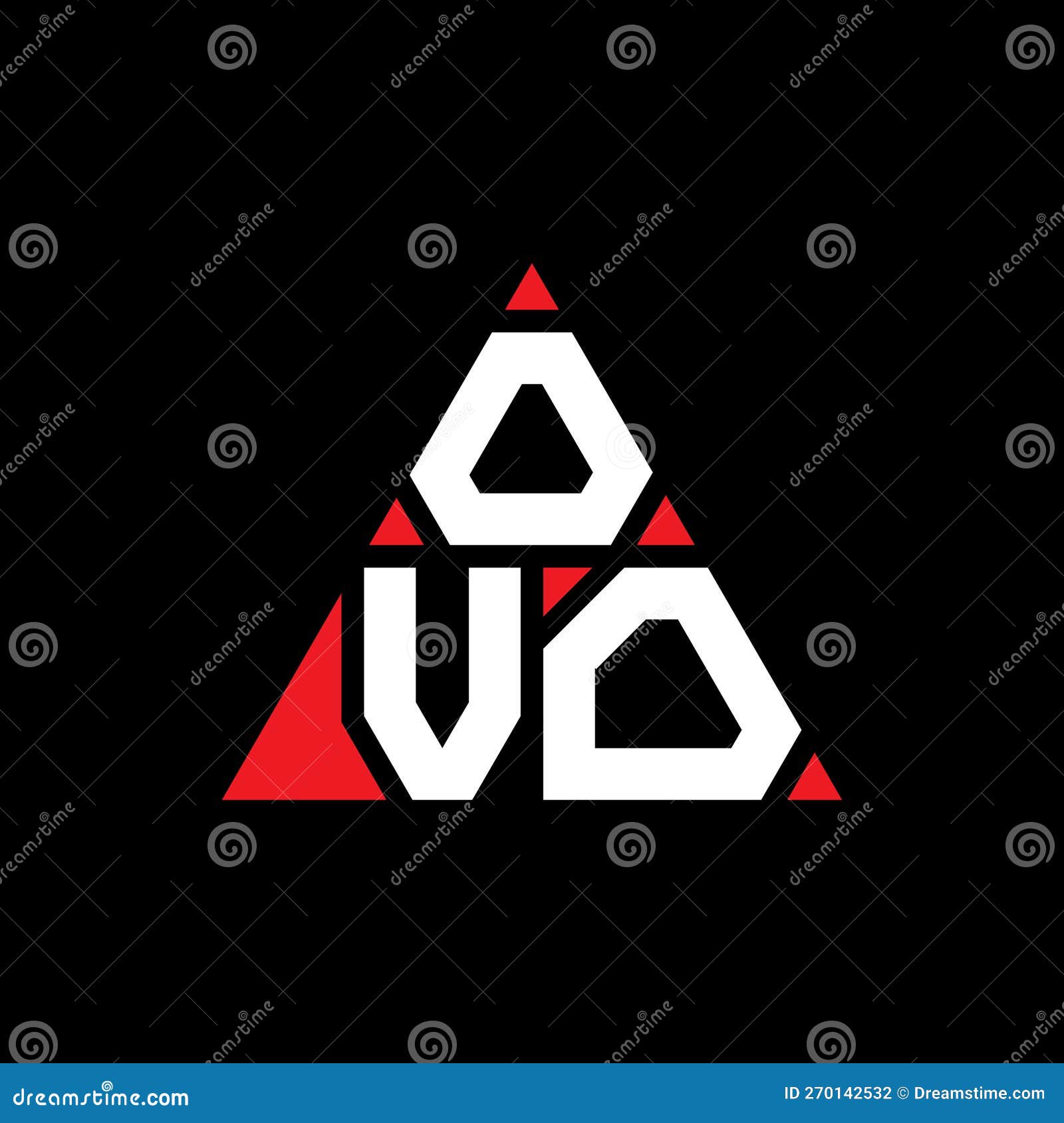 OVO Triangle Letter Logo Design With Triangle Shape. OVO Triangle Logo ...