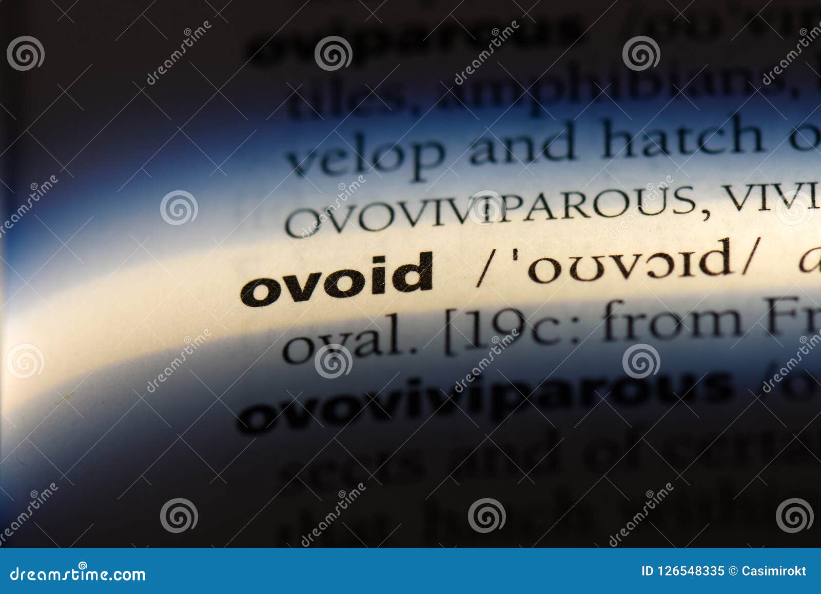 Ovoid imagen de archivo. Imagen de diccionario, ovalado - 126548335