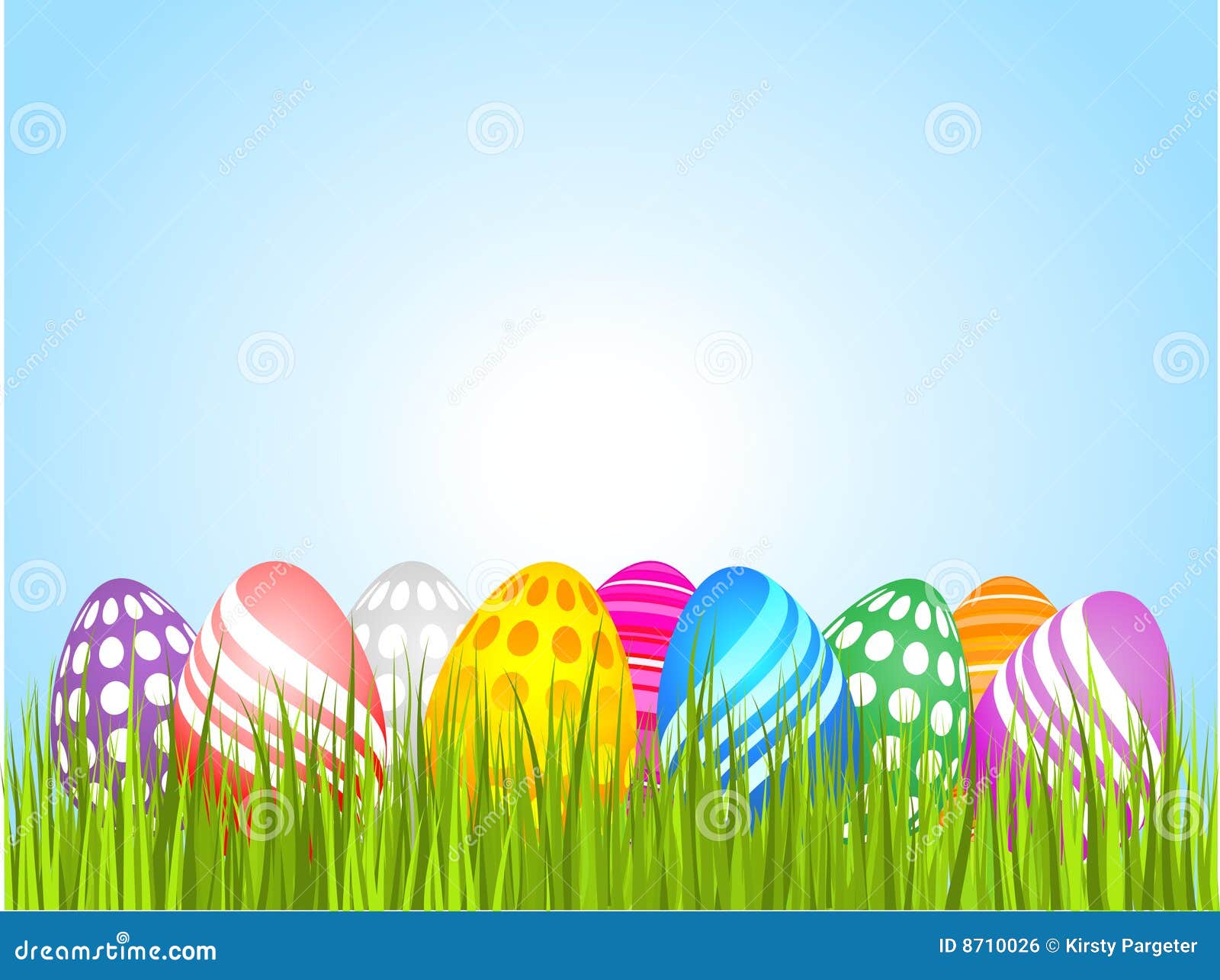 Ovos de Easter na grama ilustração do vetor. Ilustração de feriado ...