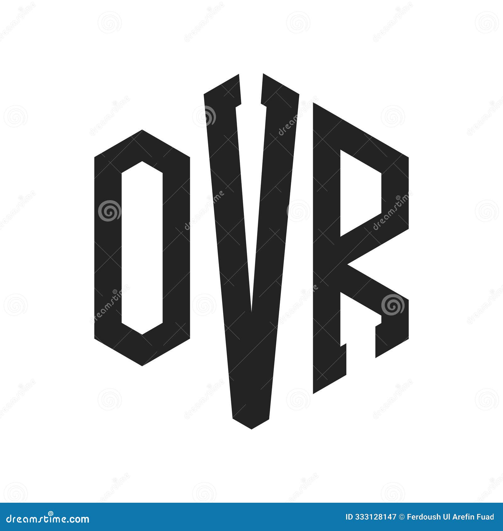 OVR Logo Design. Initial Letter OVR Monogram Logo Using Hexagon Shape ...