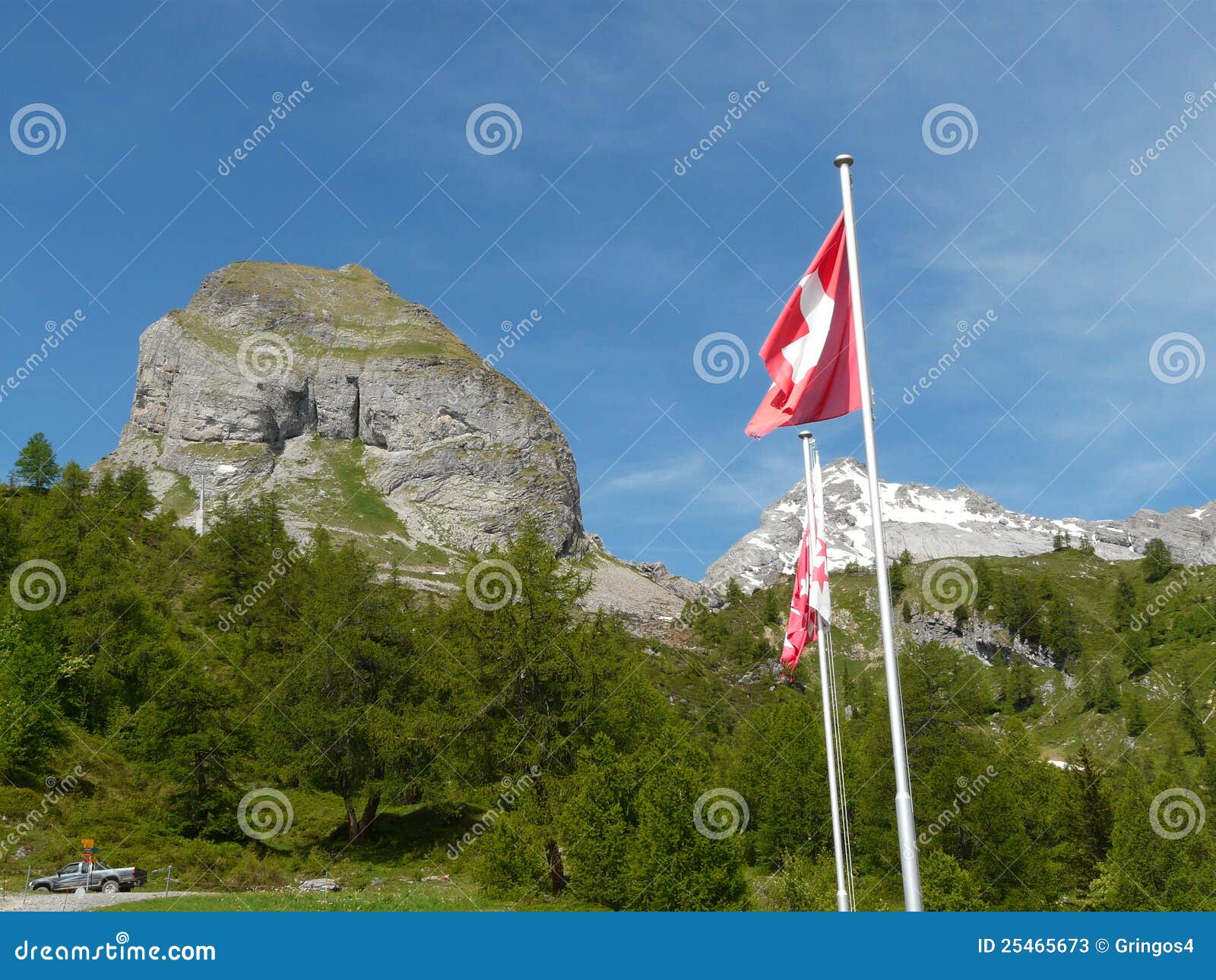 Ovronnaz Mountain Landscape Wallis Stock Image - Image of summer ...