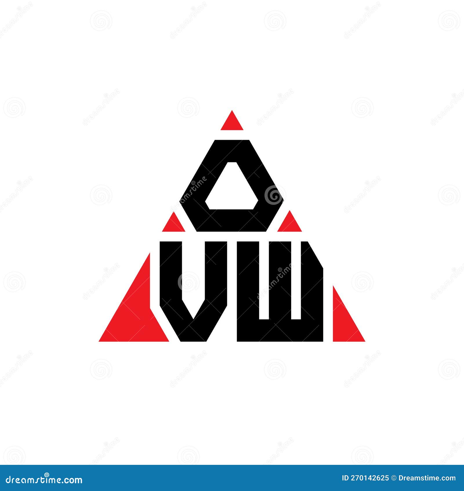 OVW Triangle Letter Logo Design with Triangle Shape. OVW Triangle Logo ...