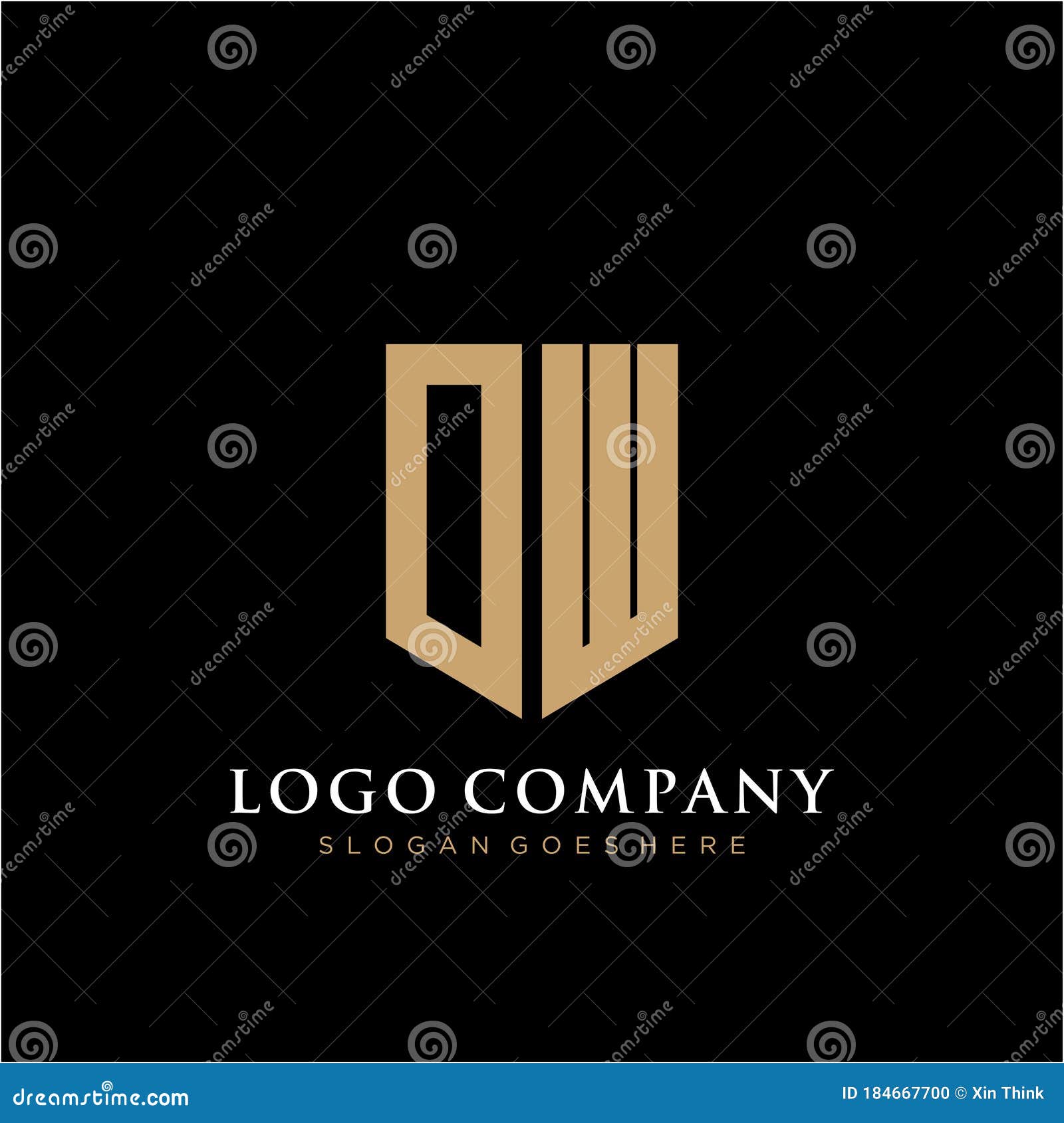 OW Letter Logo Icon Design Template Elements Stock Vector ...