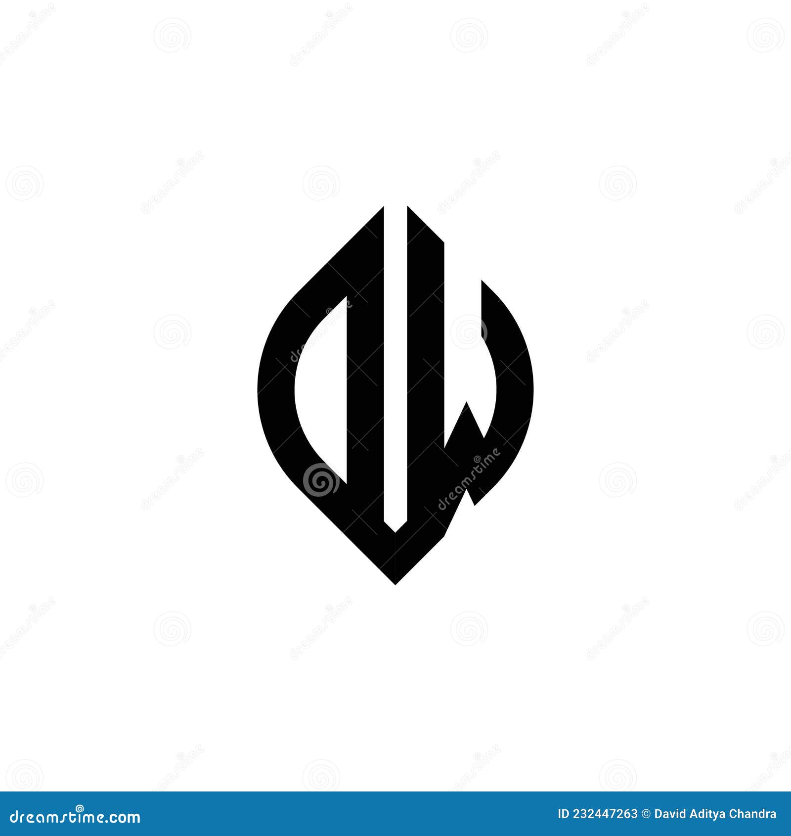 OW Logo Monogram Geometric Shape Style Stock Vector - Illustration of ...