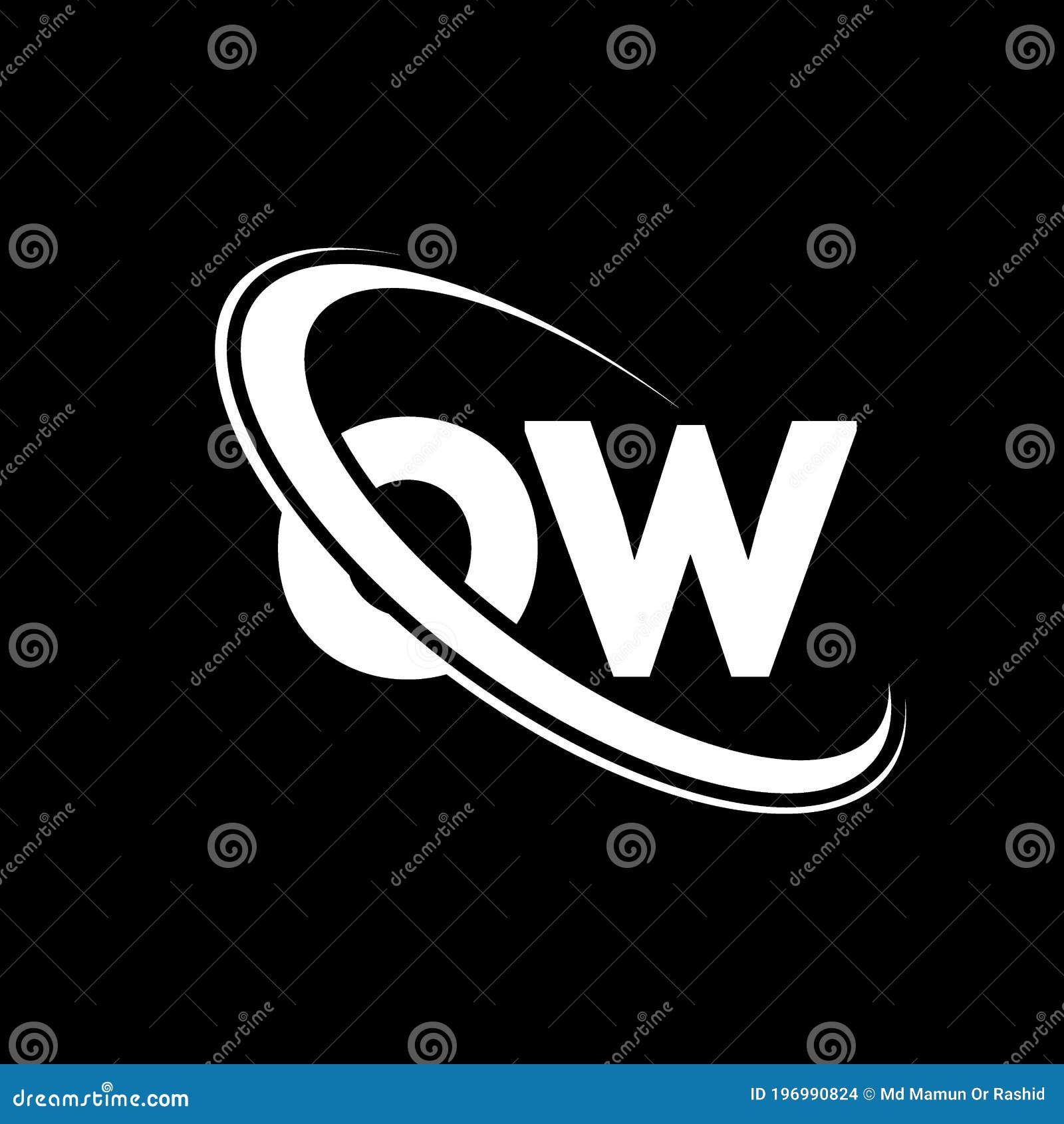 OW Logo. O W Design. White OW Letter. OW/O W Letter Logo Design Stock ...