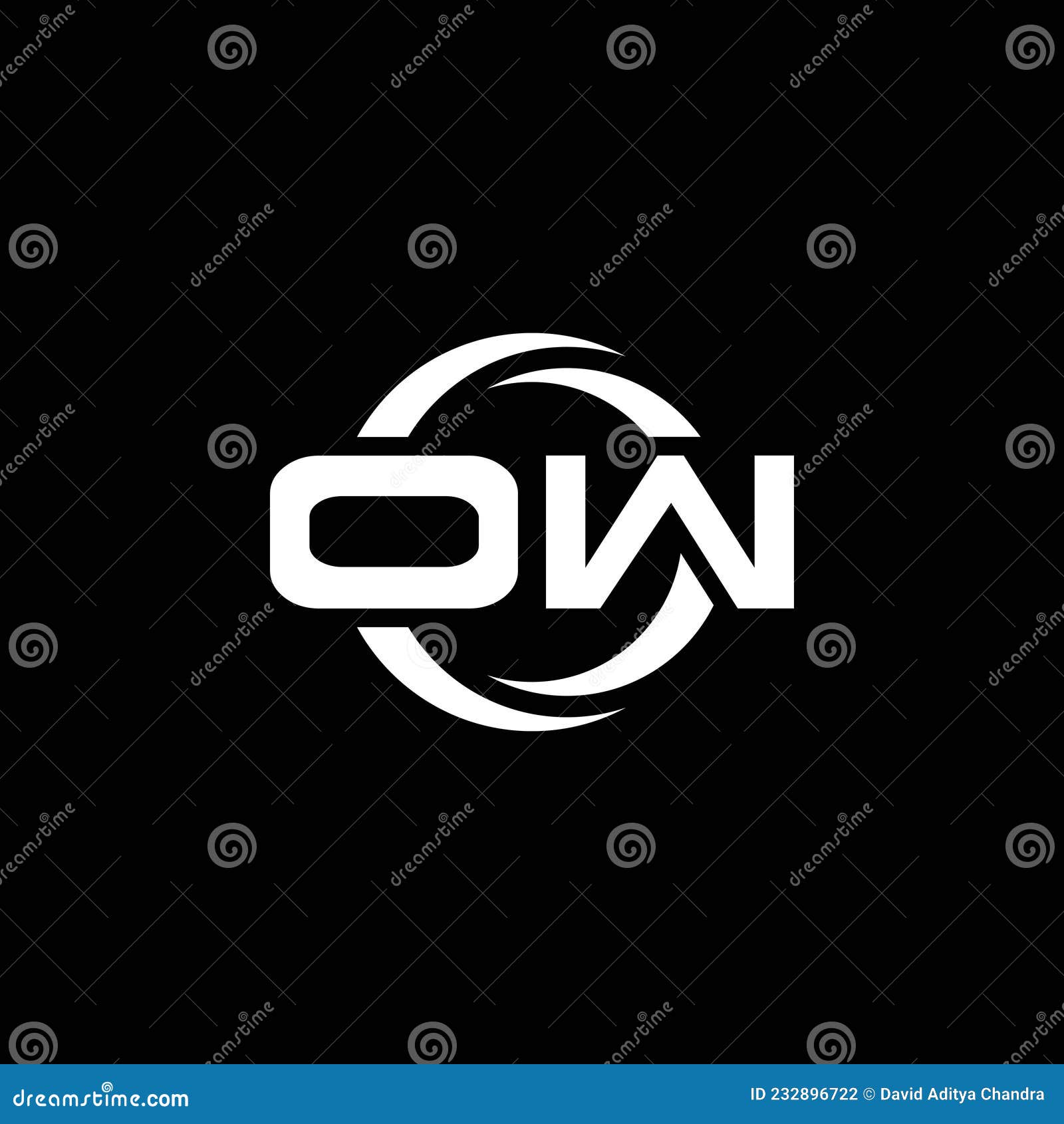 OW Logo Monogram Design Template Stock Vector - Illustration of ...